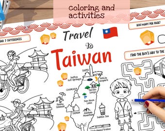coloring page taiwan