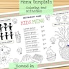 Mexican Menu Template for Kids. Mexican Restaurant Menu With a Map of ...