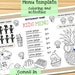 Printable Template Kids Menu for Restaurants With Fun Activity Sheet - Etsy
