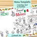 Mexican Menu Template for Kids. Mexican Restaurant Menu With a Map of ...