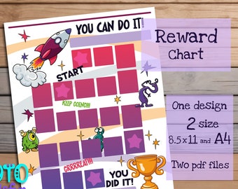 Printable Kitty Reward Chart. Work for Kids. Behavior Chart for Lovers ...