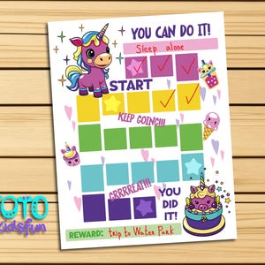 Printable Unicorn Reward Chart. Work for Kids. Behavior Chart for Loves ...
