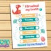 Table of Daily Teeth Brushing for Kids. Reward Chart for Children. Cute ...