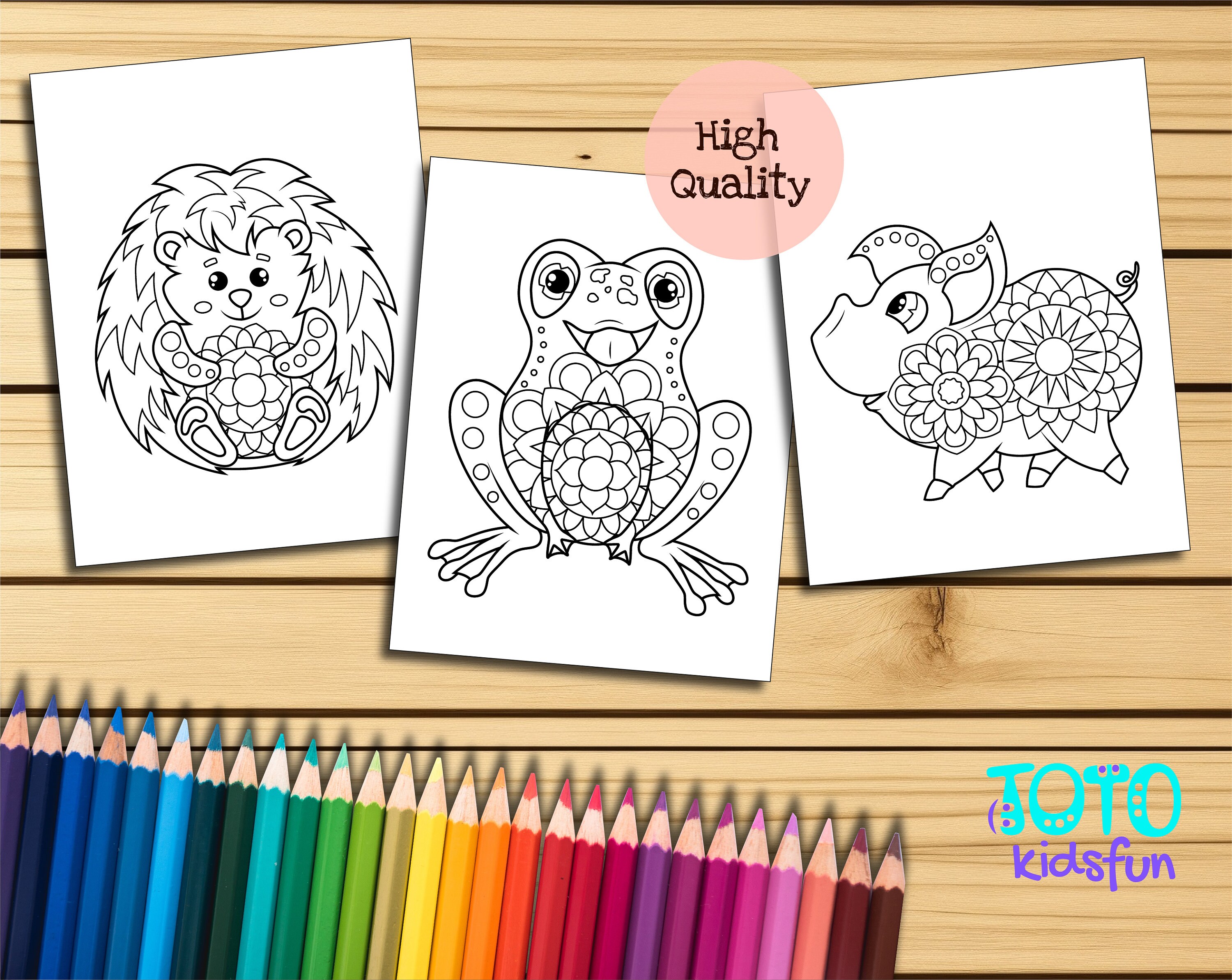 36 Zentangle Cute Animal Coloring Pages - Perfect for Kids & Adults ...
