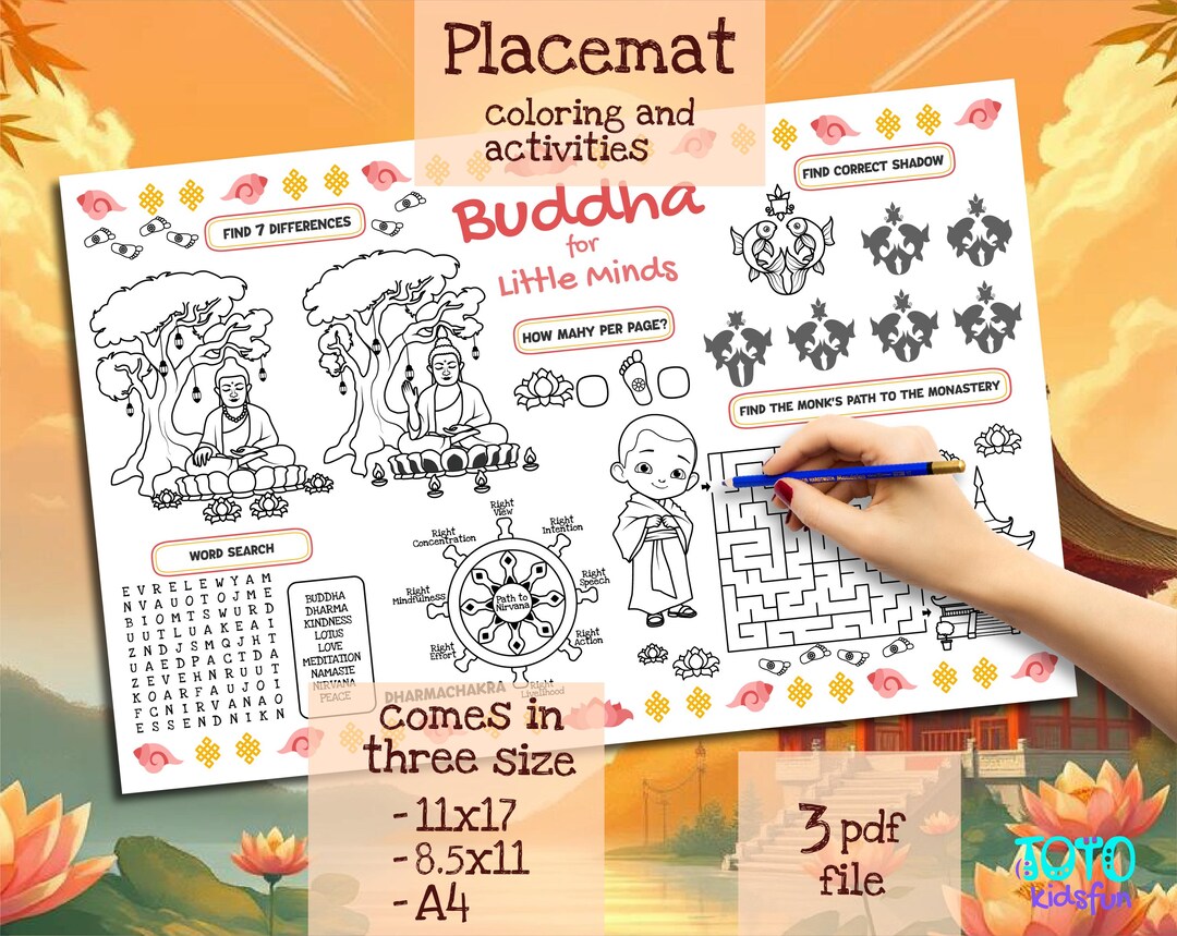 Buddhism for Kids Activity Sheet | Buddha Mindfulness Worksheet ...