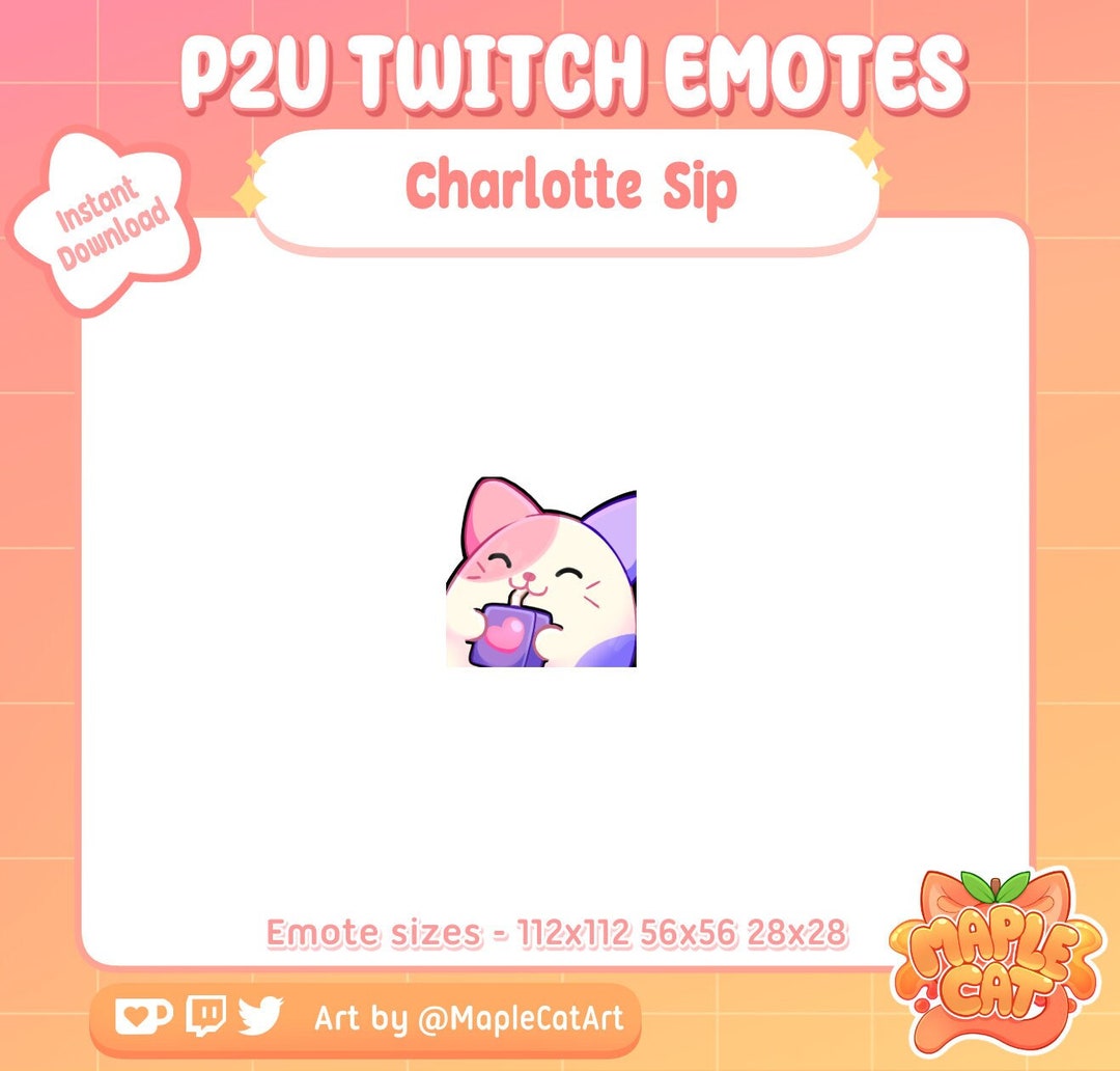 Squishmallow Charlotte Sip Emote for Twitch - Etsy