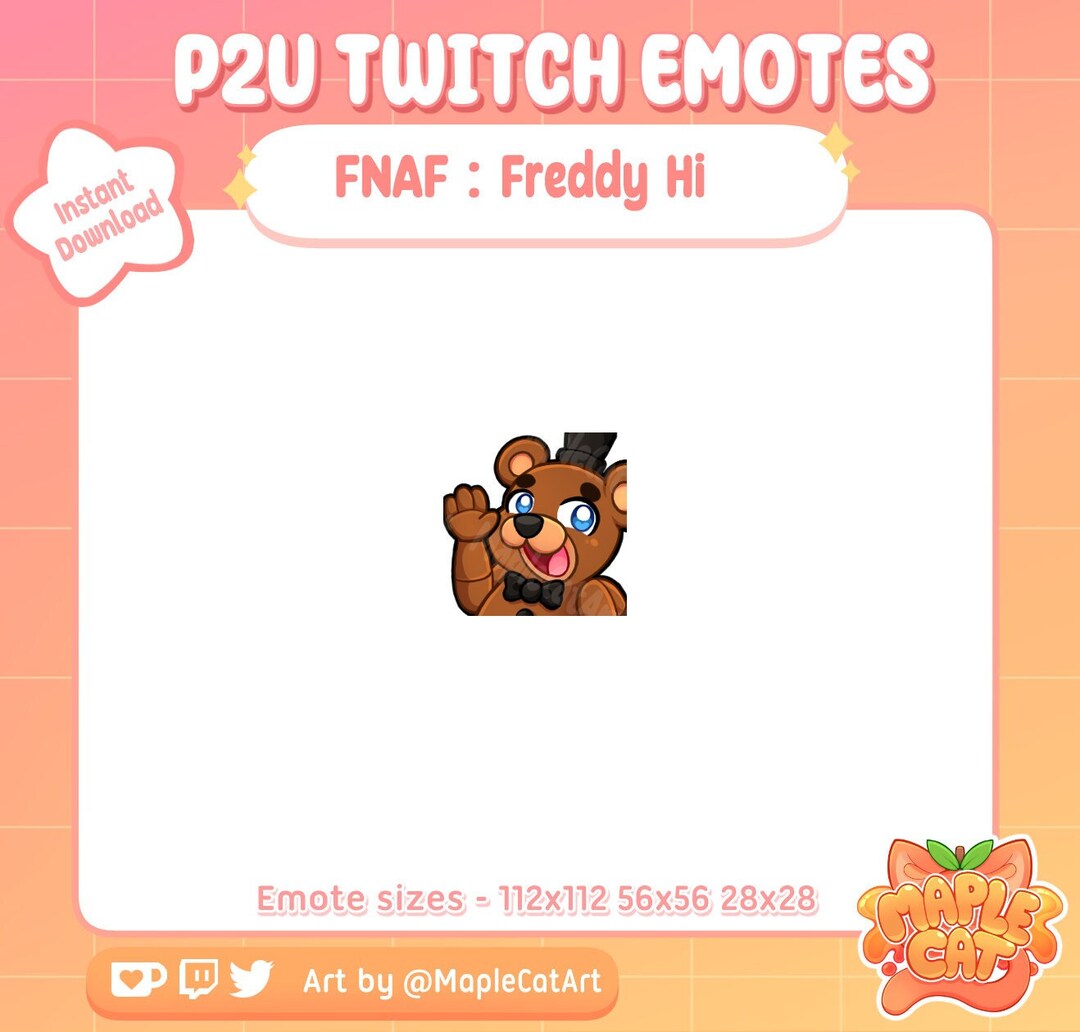 FNAF Freddy Hi Emote - Etsy