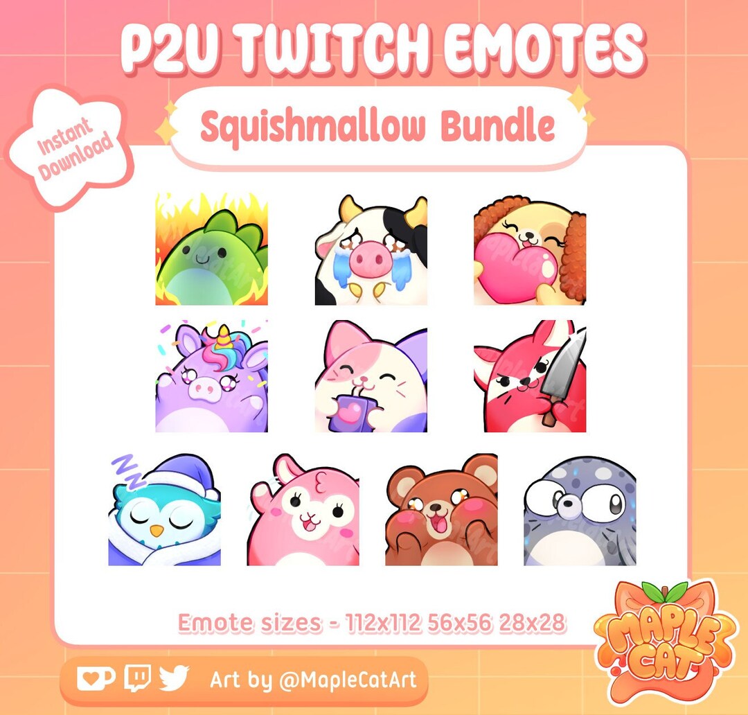 Squishmallow Emote Bundle for Twitch - Etsy