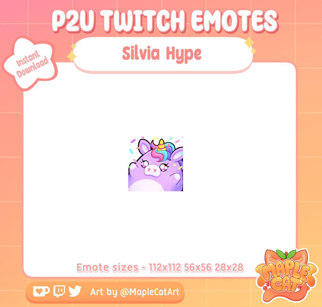 Squishmallow Silvia Hype Emote for Twitch - Etsy