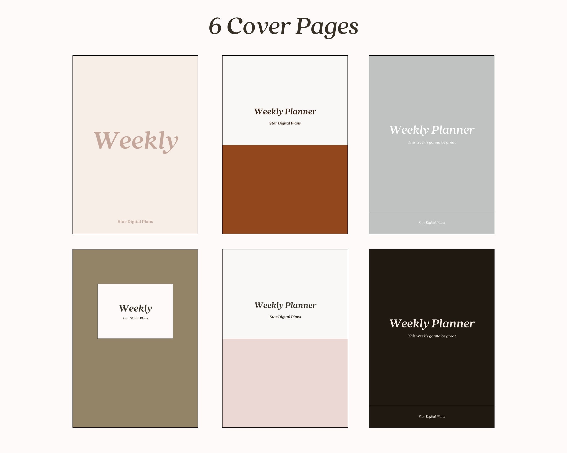 Weekly Planner Digital Undated Planner for Goodnotes and Notability - Etsy