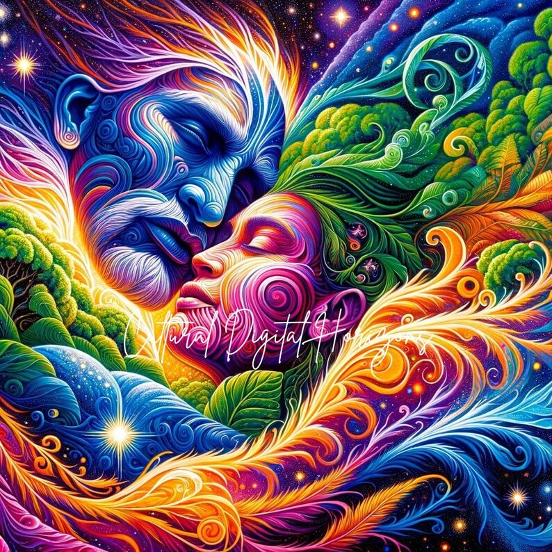 Ranginui and Papatūānuku Print - Etsy Australia