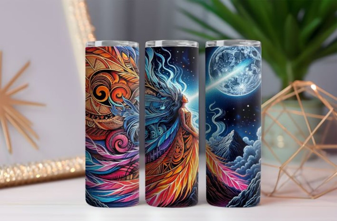 Lunar Spirit Tumbler Vibrant Maori Art - Etsy