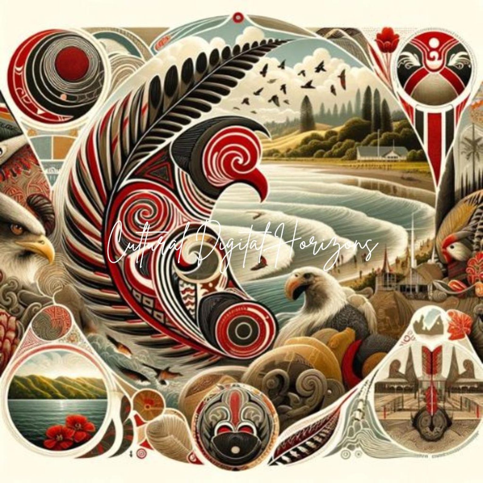 Maori Coastal Harmony Tumbler - Indigenous Beauty and Spiritual ...