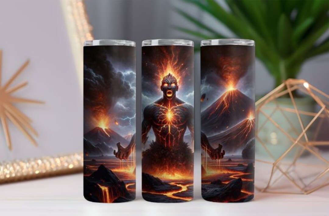 Majestic Ruaumoko Tumbler Volcanic Deity Art - Etsy