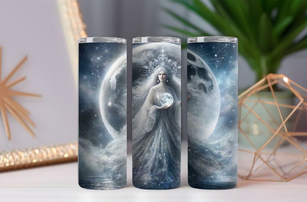 Celestial Sovereign Tumbler Moon Goddess's Cosmic Elegance - Etsy
