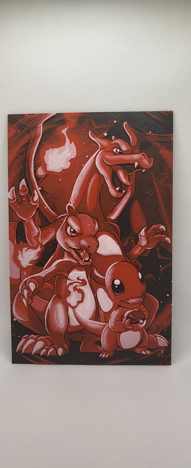3D Printed Evolution of Charmander Art - Etsy