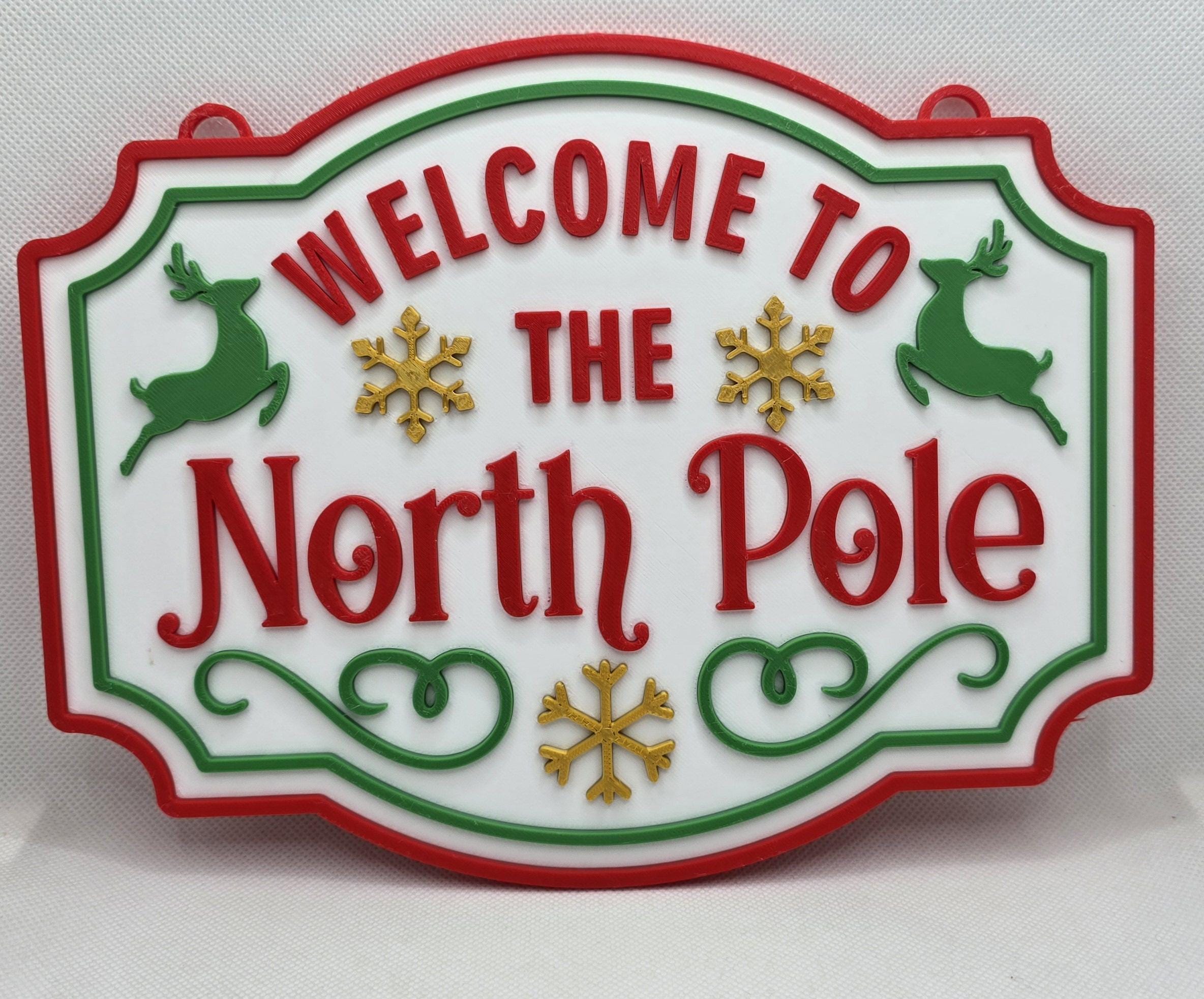 North Pole Wall Sign - Etsy
