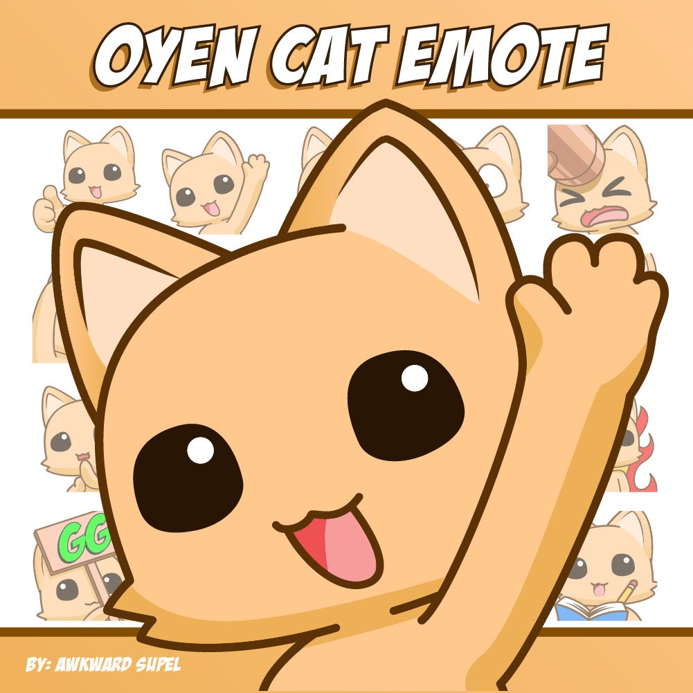 Cute Oyen Cat Emote!! - Etsy