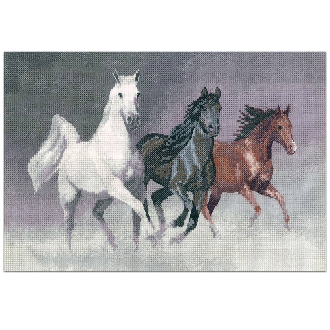 Wild Horses Cross Stitch Kit, Power & Grace Cross Stitch Kit by John ...
