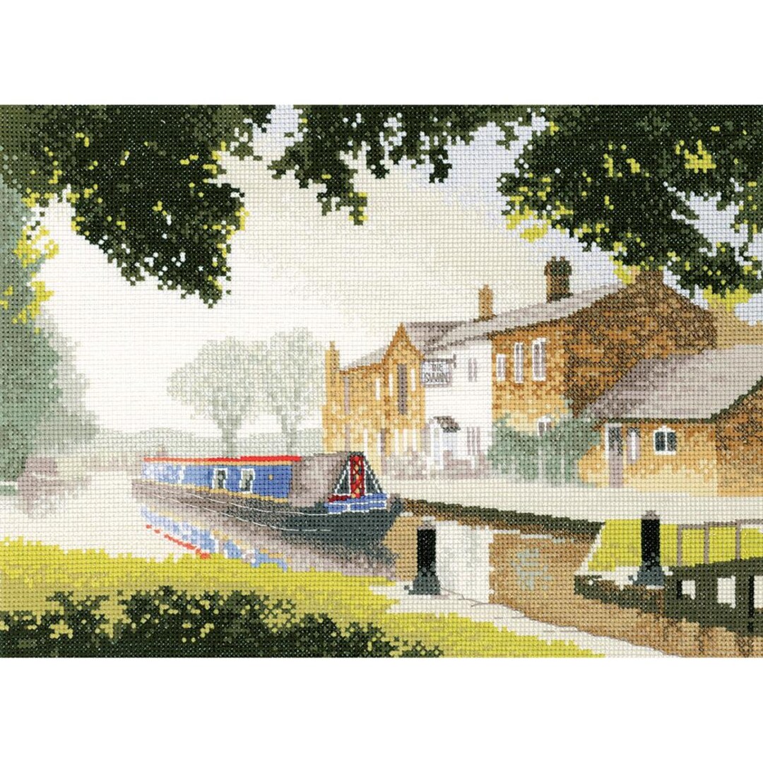 The Junction, Canal Cross Stitch Kit, Watercolour Collection by Artist ...