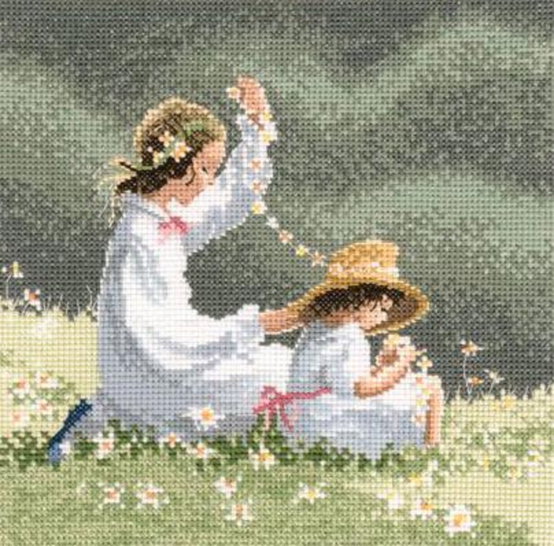 Daisy Chains Cross Stitch Kit by John Clayton, Heritage Crafts COUNTED ...