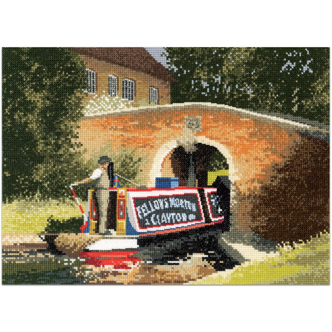 Under the Bridge - Canal Boat Cross Stitch Kit, by John Clayton ...