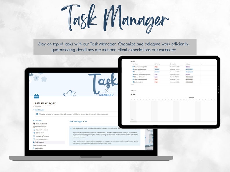 Client Dashboard Notion Template|notion Client Portal Notion Template ...