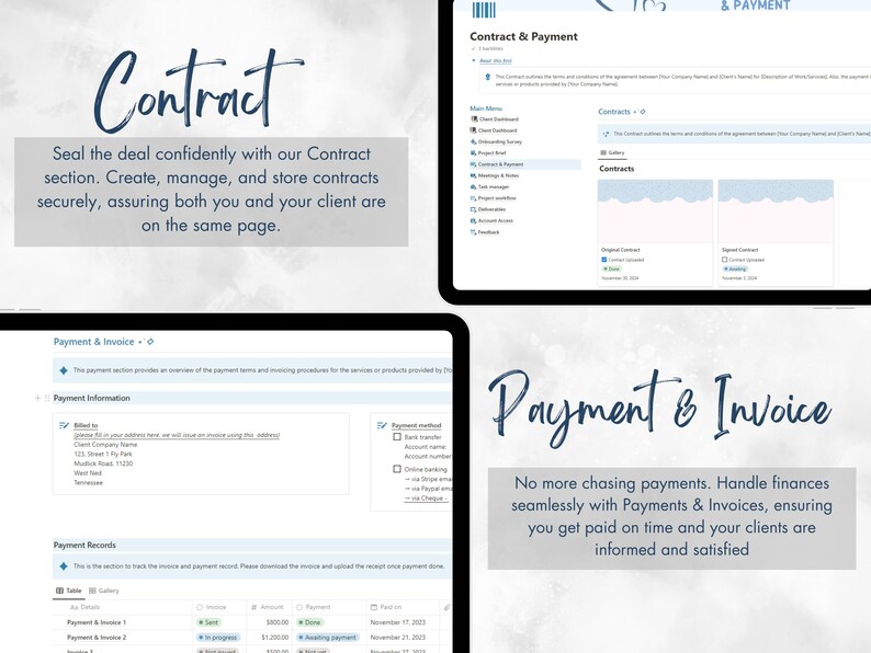 Client Dashboard Notion Template|notion Client Portal Notion Template ...