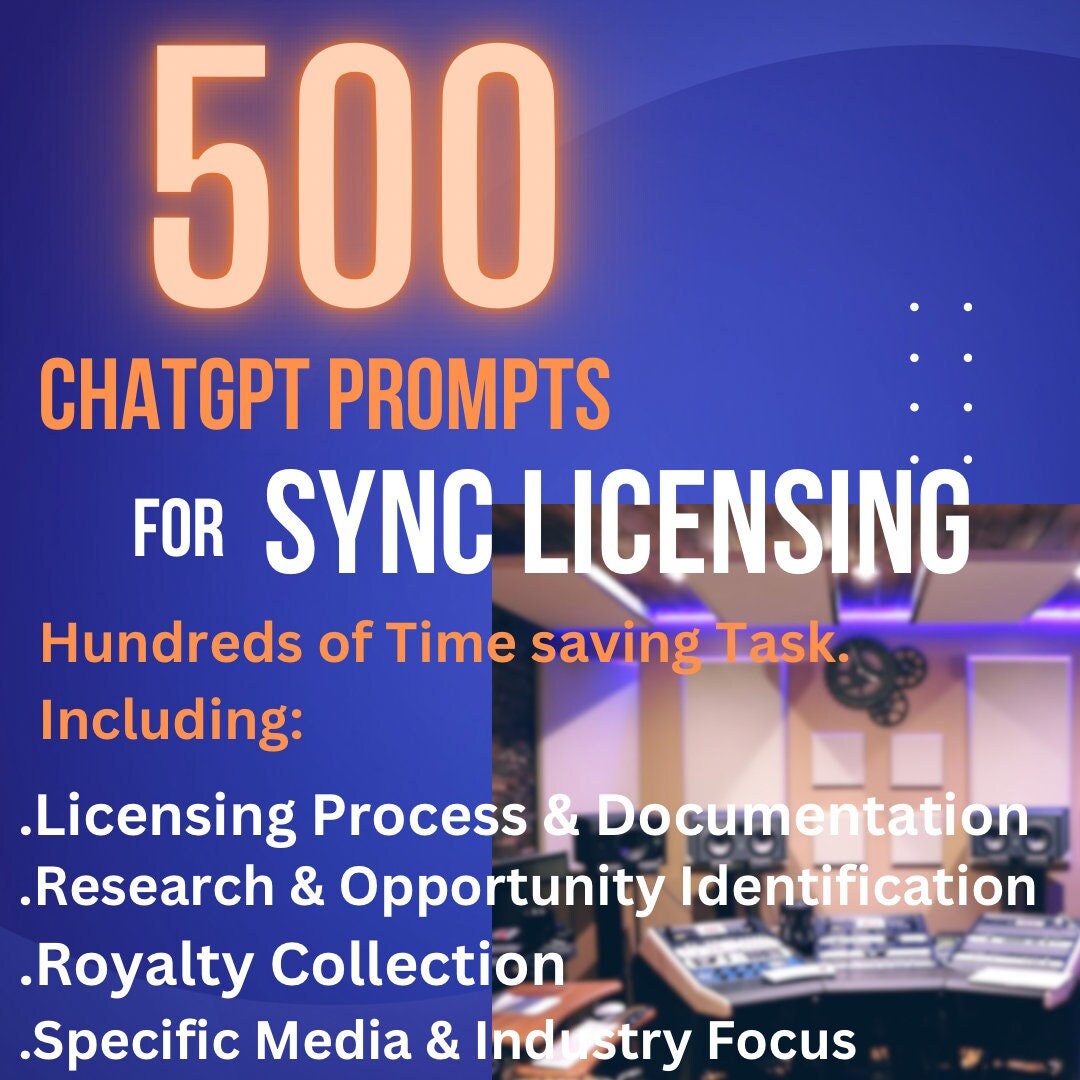 500 Chatgpt Prompts for Sync Licensing - Etsy
