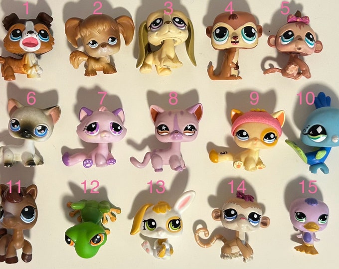 Authentic Littlest Pet Shop LPS Lot | LPS Bundle of 15 Pets | - Etsy