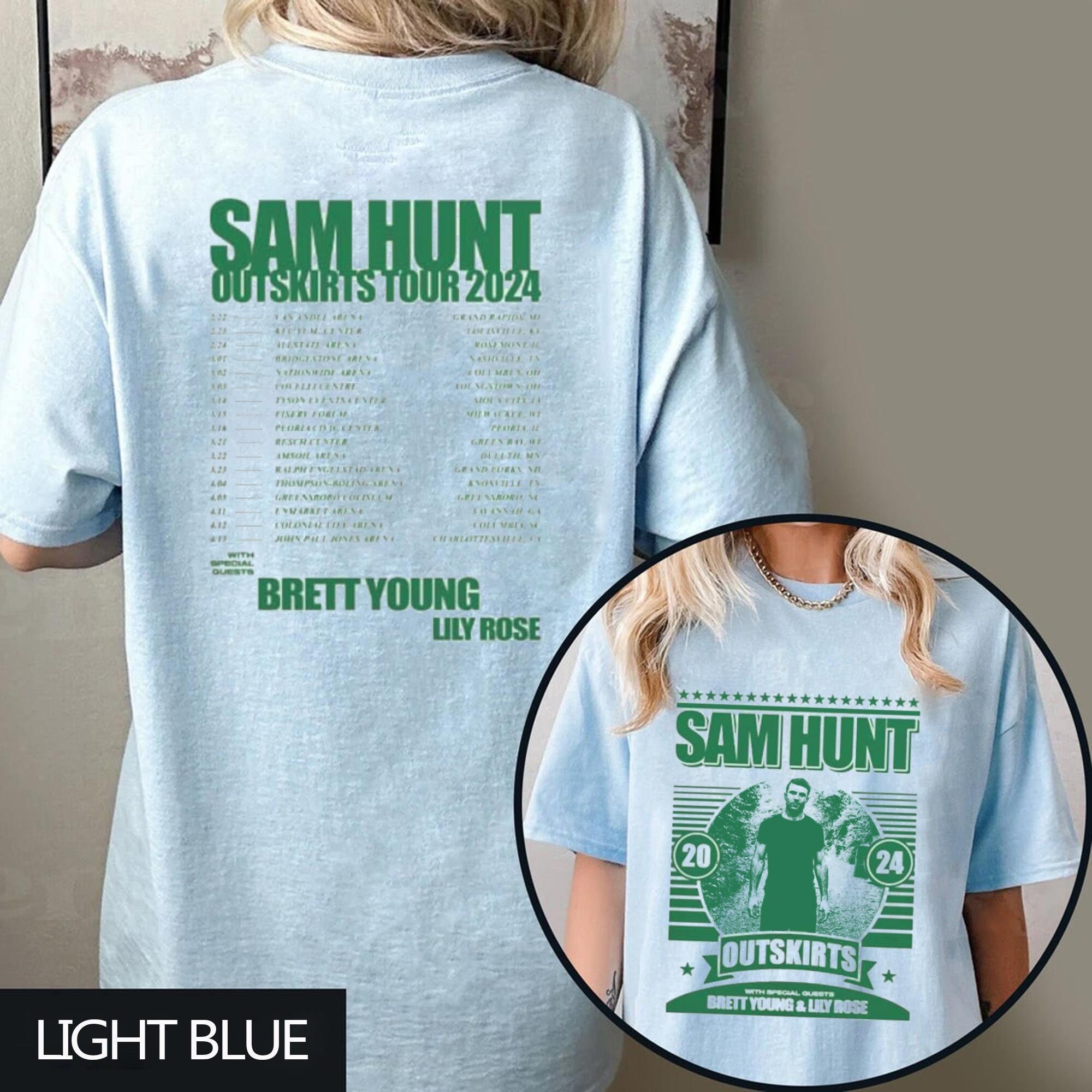 Sam Hunt 2024 Outskirts Tour T-Shirt, Sam Hunt 2024 Concert Merch sold ...