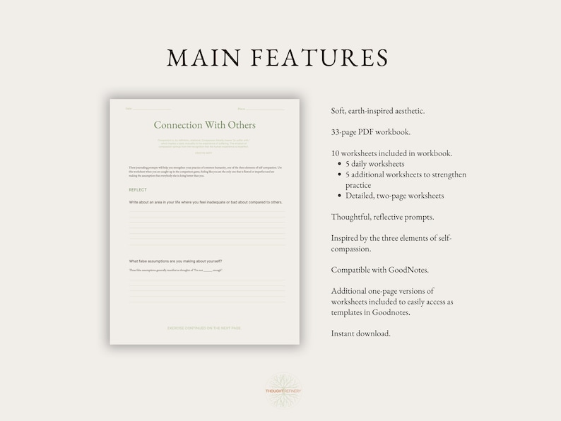 Self-compassion Workbook | Printable and Digital Worksheets for Self ...