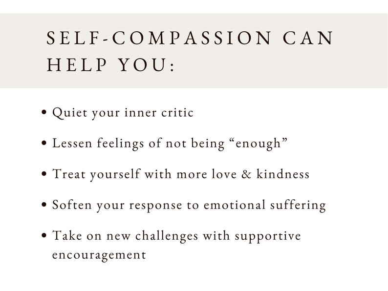 Self-compassion Workbook | Printable and Digital Worksheets for Self ...