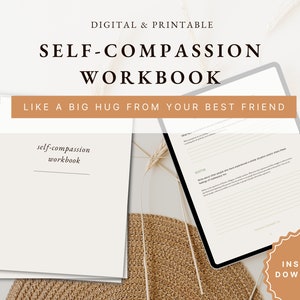 Self-compassion Workbook | Printable and Digital Worksheets for Self ...