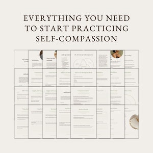 Self-compassion Workbook | Printable and Digital Worksheets for Self ...