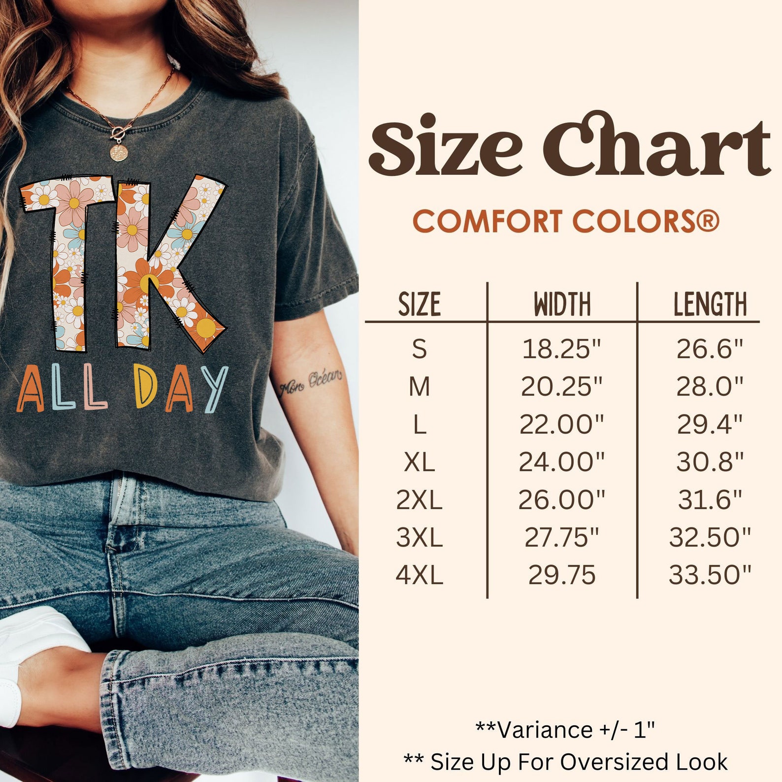 TK All Day Teacher Shirt - Comfort Colors Transitional Kindergarten Tee ...