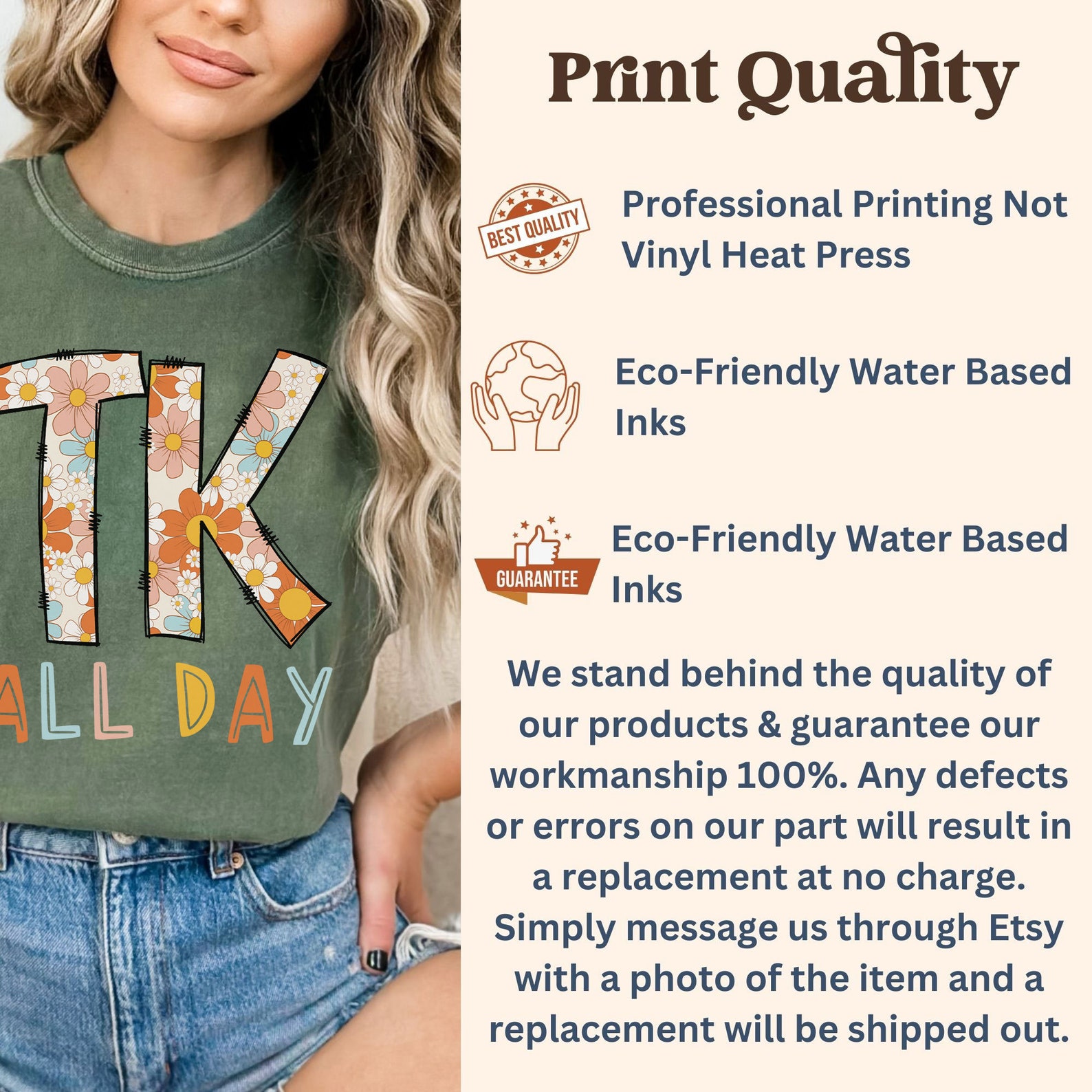 TK All Day Teacher Shirt - Comfort Colors Transitional Kindergarten Tee ...