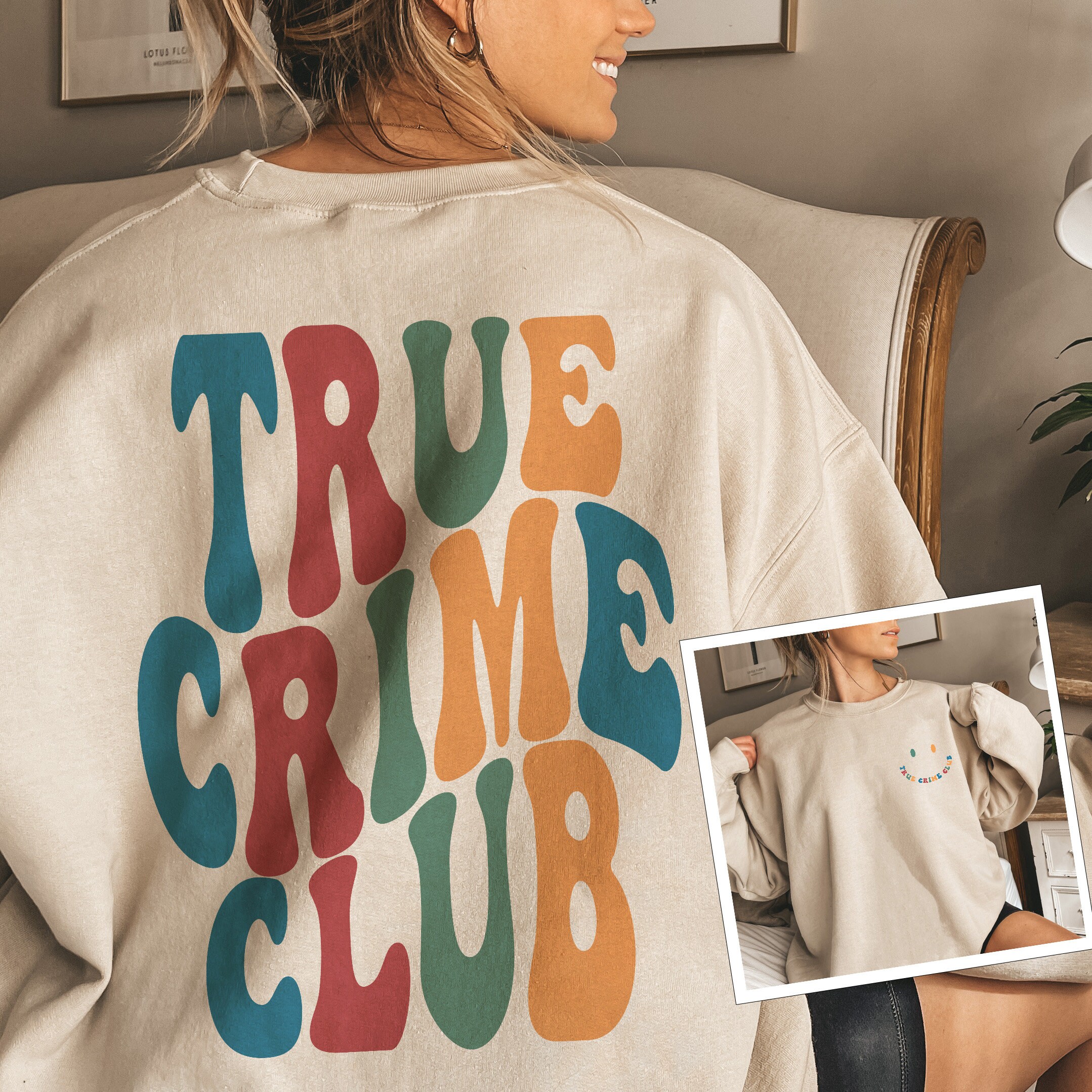 True Crime Sweatshirt Womens Gift for True Crime Fan Trendy - Etsy