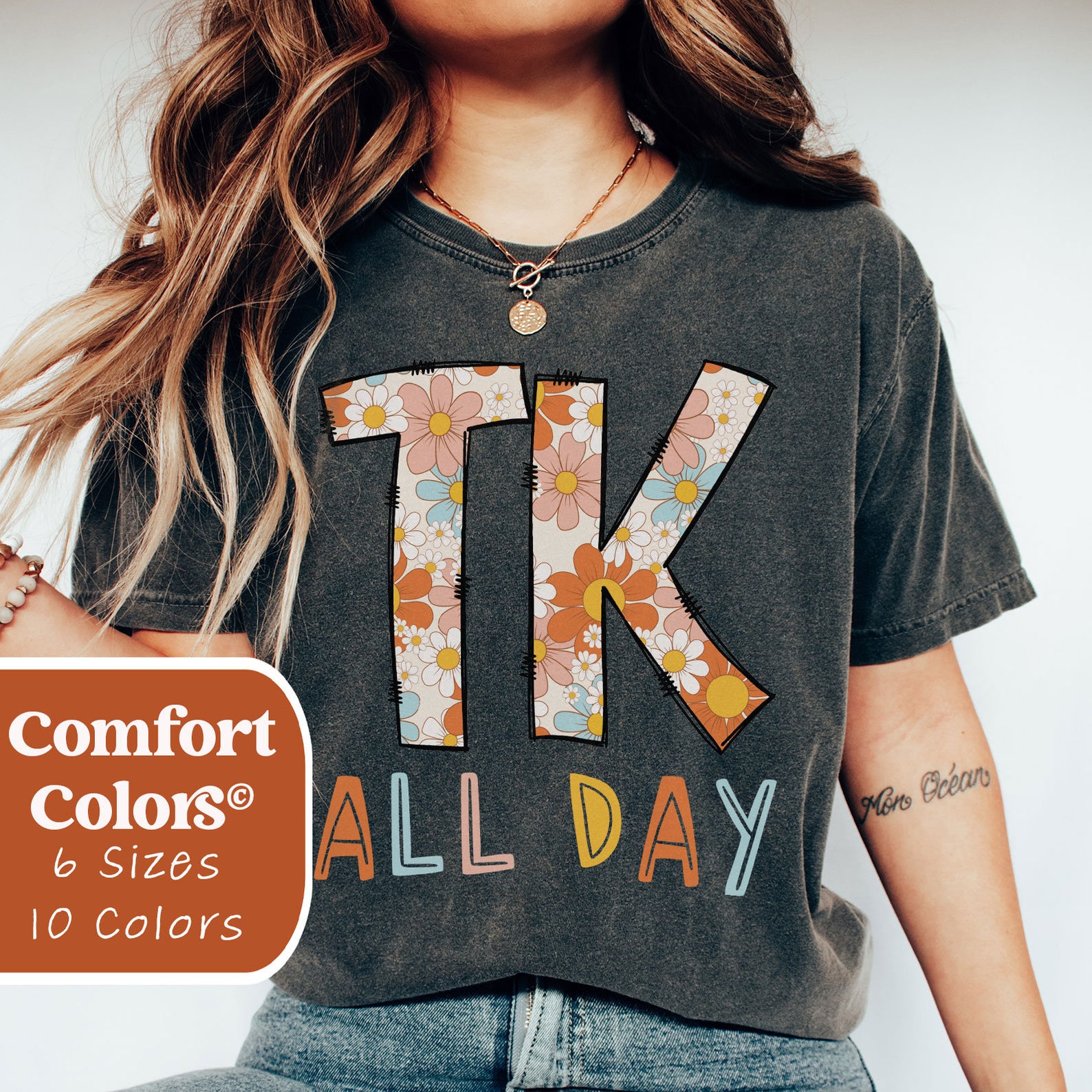 TK All Day Teacher Shirt - Comfort Colors Transitional Kindergarten Tee ...