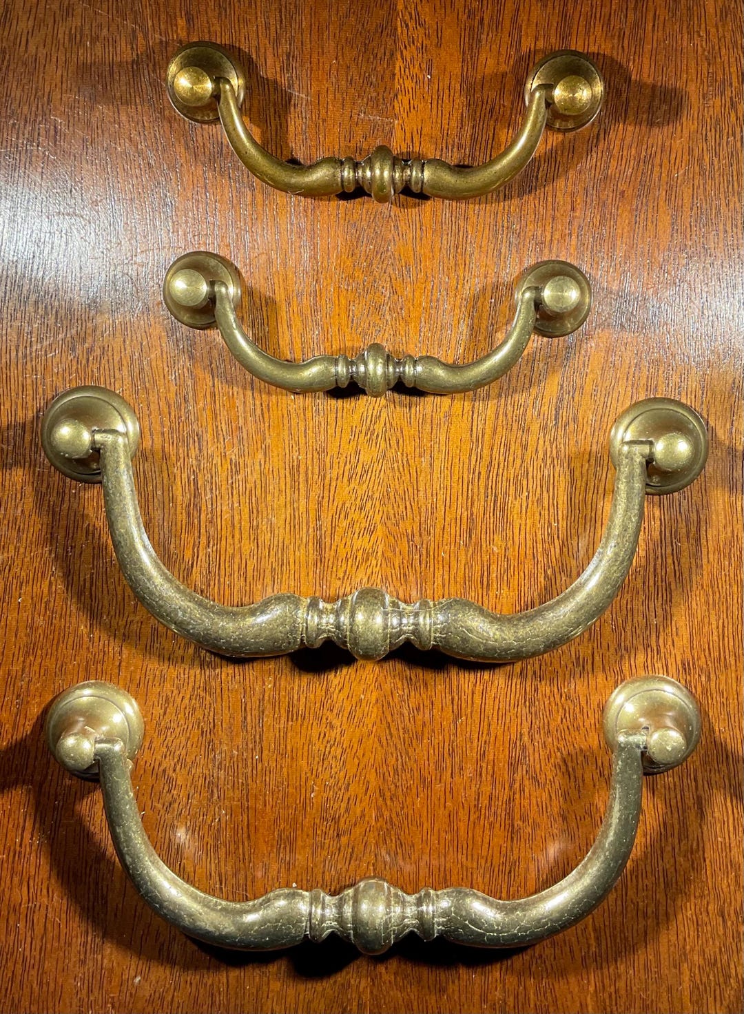 Colonial Revival Drawer Pulls Old World Brass Lot of 4 NOS - Etsy