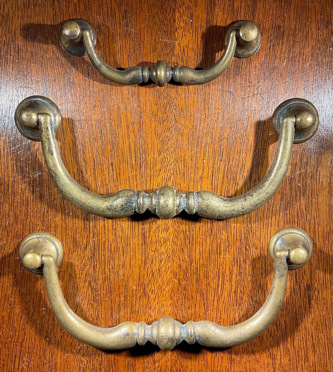 Colonial Revival Drawer Pulls Antique Patina Lot of 3 NOS - Etsy