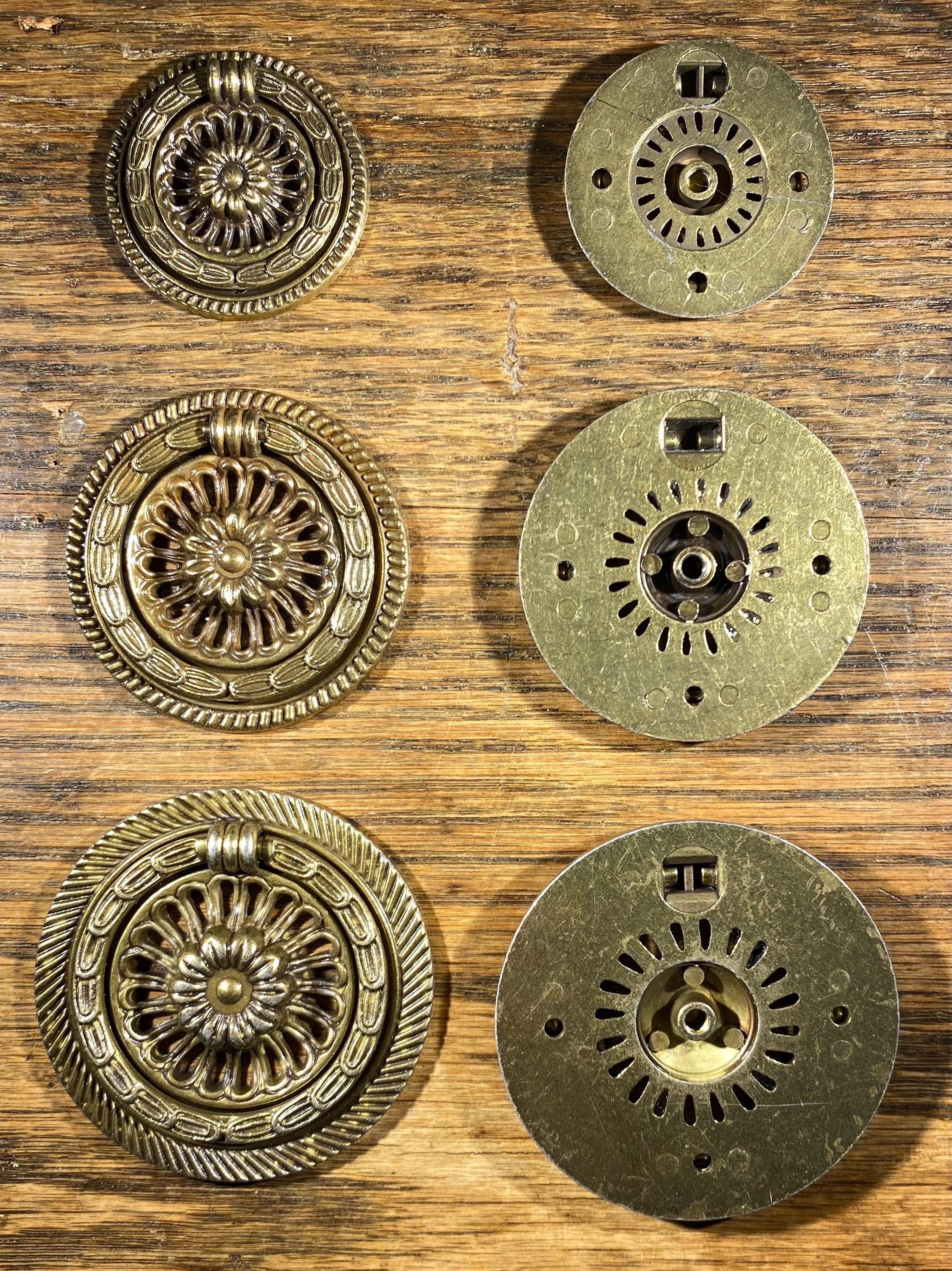 Colonial Revival Rosette Ring Pull by QCL Old World Brass - Etsy