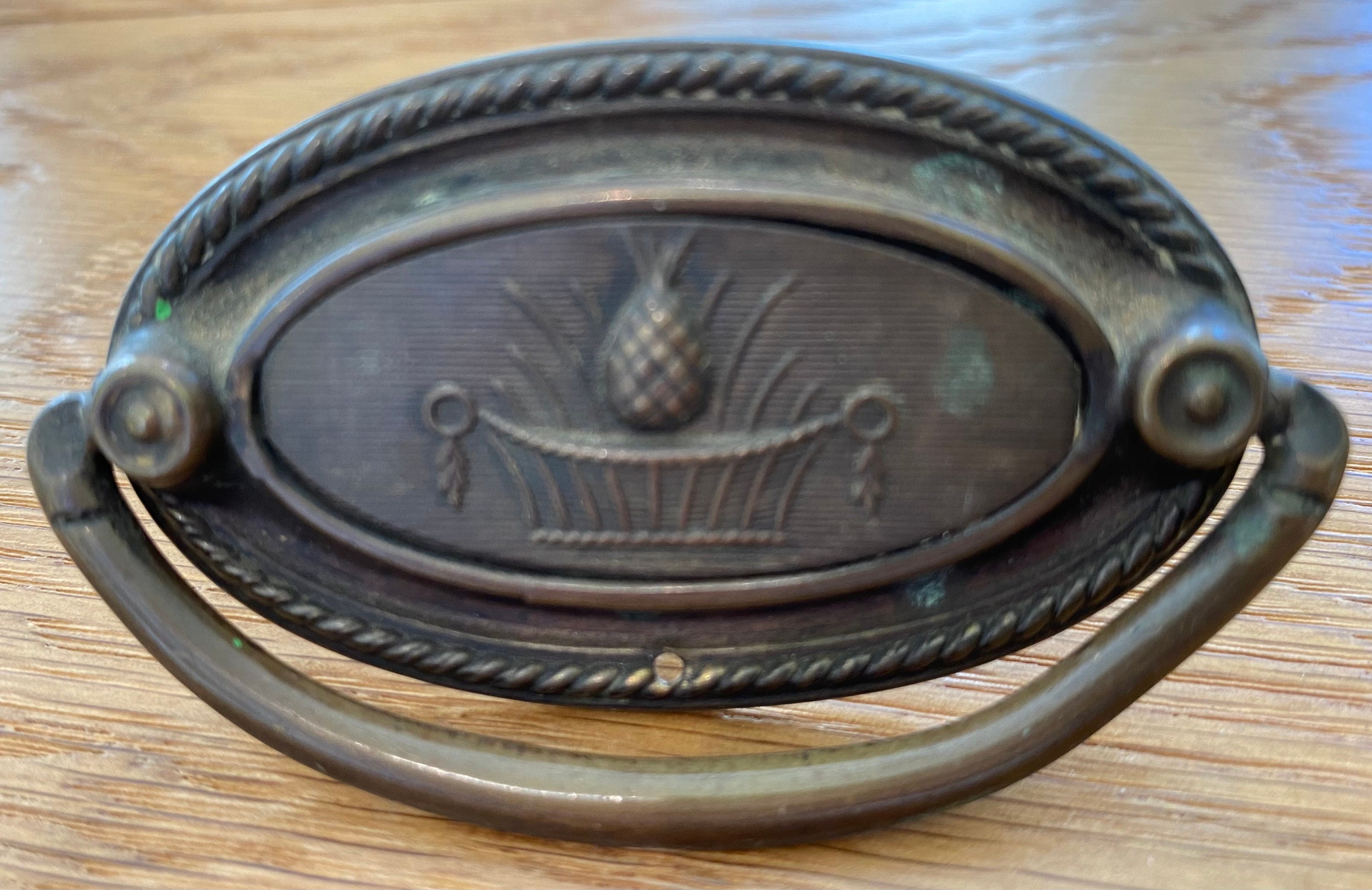 Colonial Revival Drawer Drawer Pulls Pineapple in Basket Set - Etsy