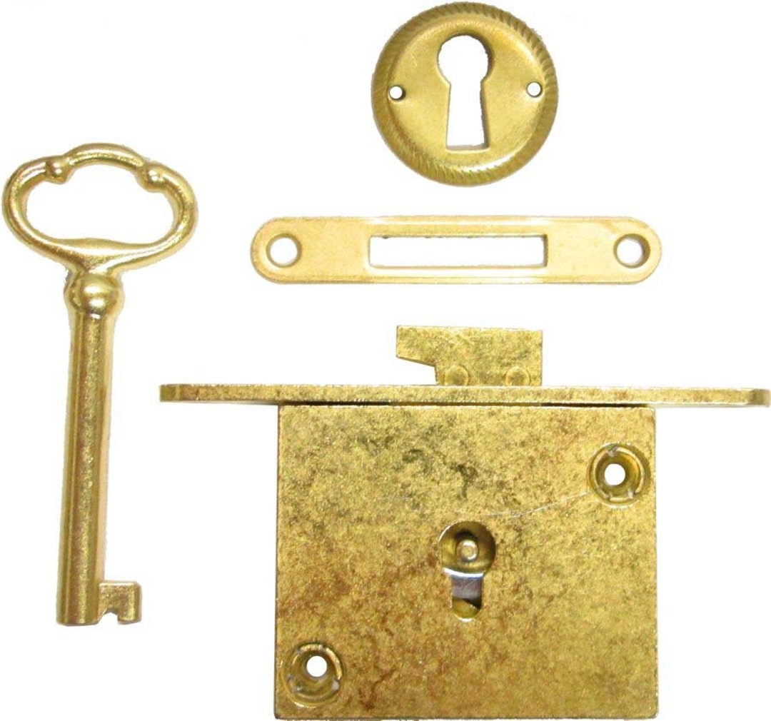 Full Mortise Chest Lock With Strike Plate, Keyhole Cover, Key - Etsy