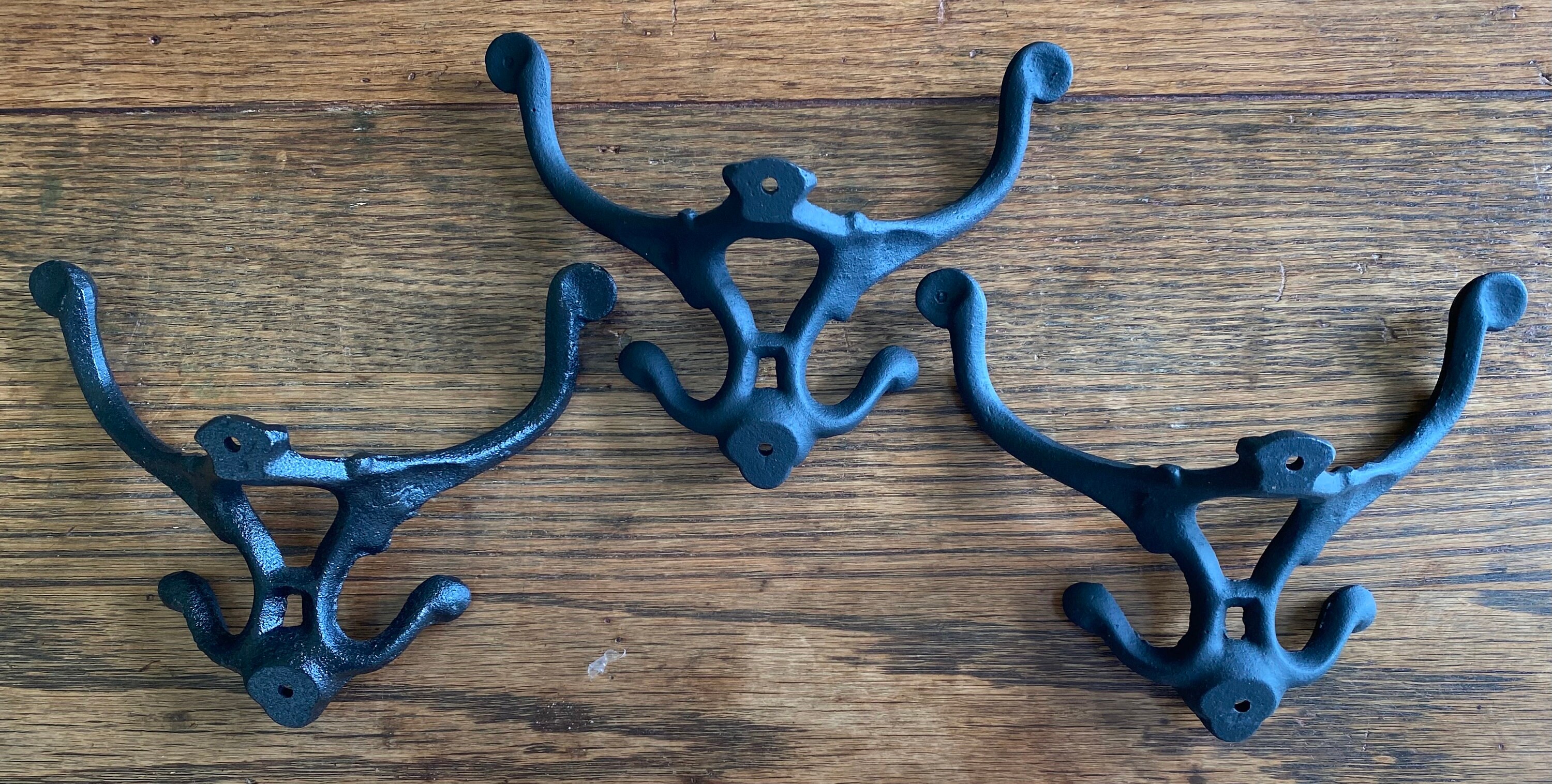 Cast Iron Coat Hooks Set of 3 Victorian Style - Etsy
