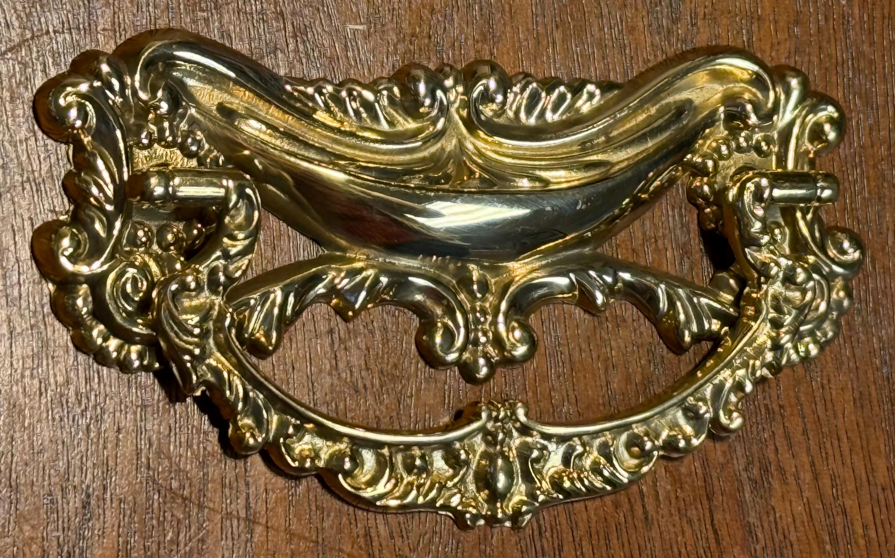 Victorian Drawer Pull Reproduction Cast Brass Acanthus - Etsy
