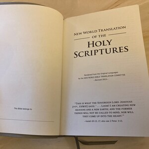 Watchtower Bible SEALED New World Translation of the Holy Scripture ...
