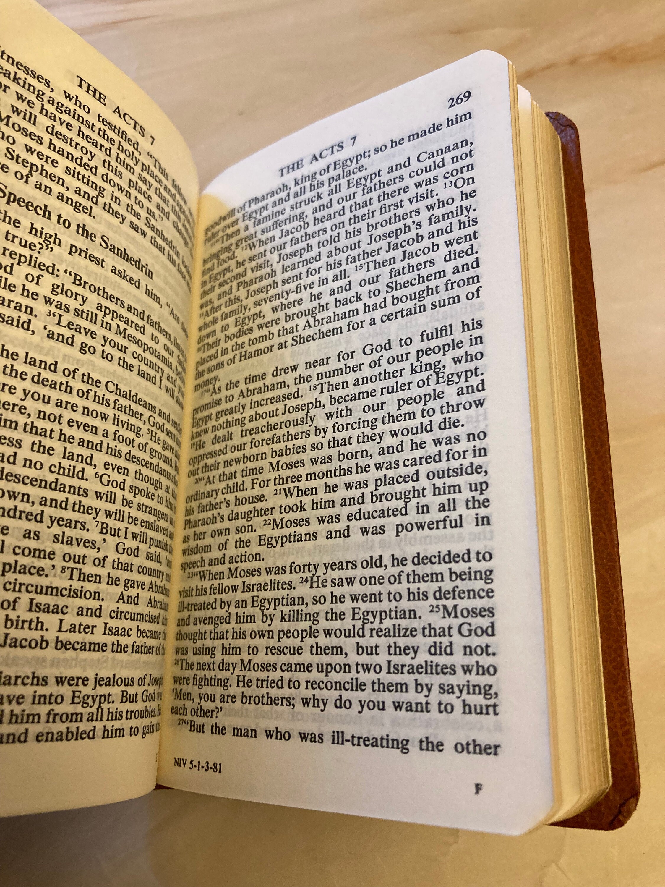 Mini Brown Gideon Bible NIV 1980 - (ref X150) - Etsy