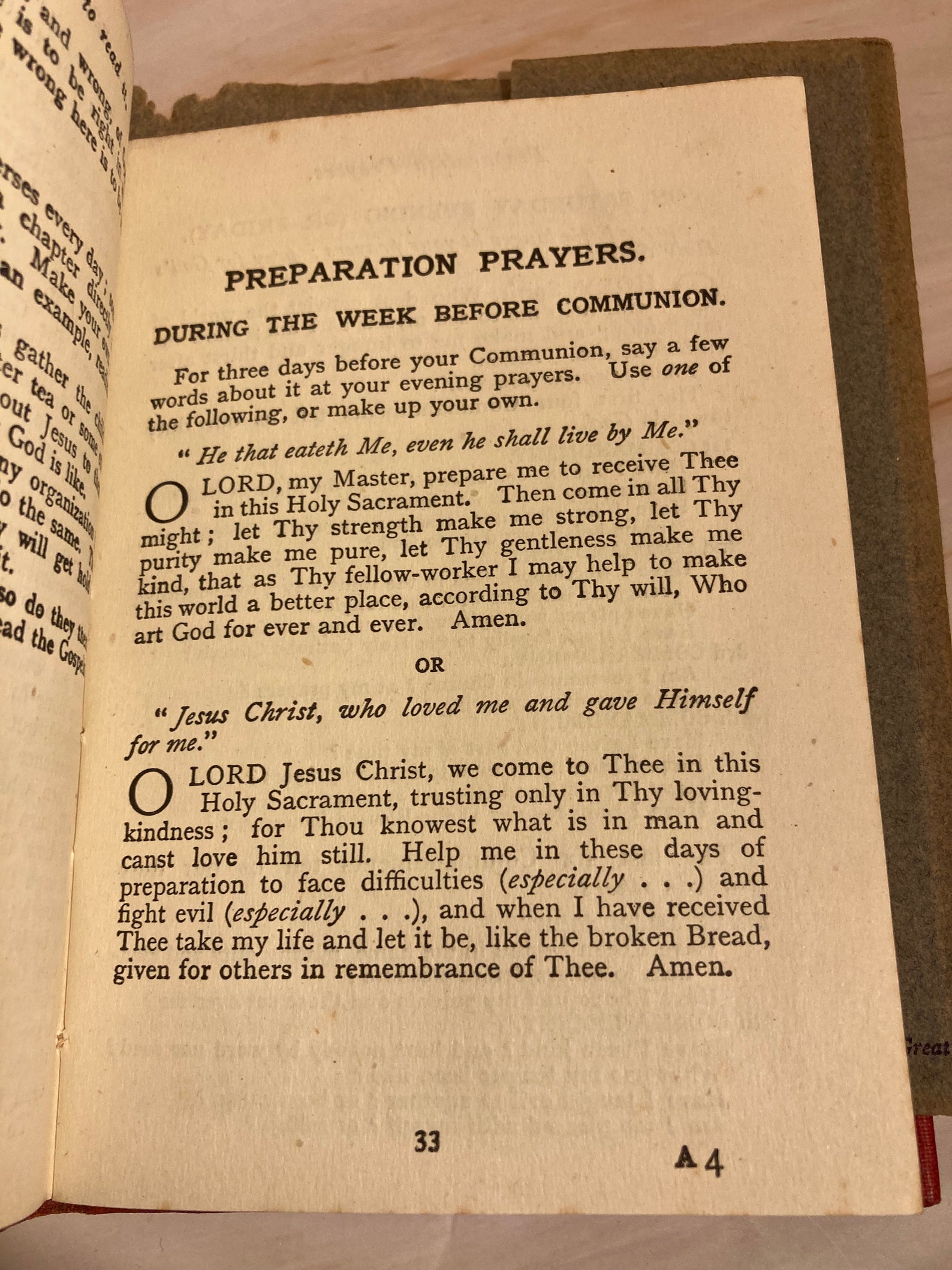 1942 My Prayer Book for Women and Girls Vintage Small Prayer Book- (ref ...