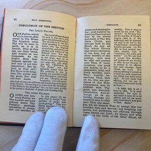 1920 Antique Holy Communion Book Epistles & Gospels Vintage Christian ...